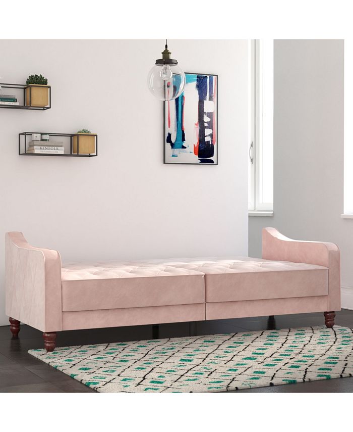 Novogratz Collection Vintage-Like Tufted Split Back Futon - Macy's