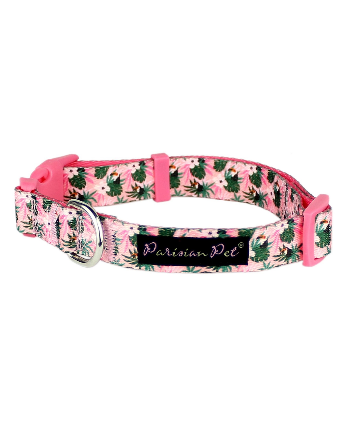 Click here for Parisian Pet Tropical Toucans Dog Collar - Pink prices