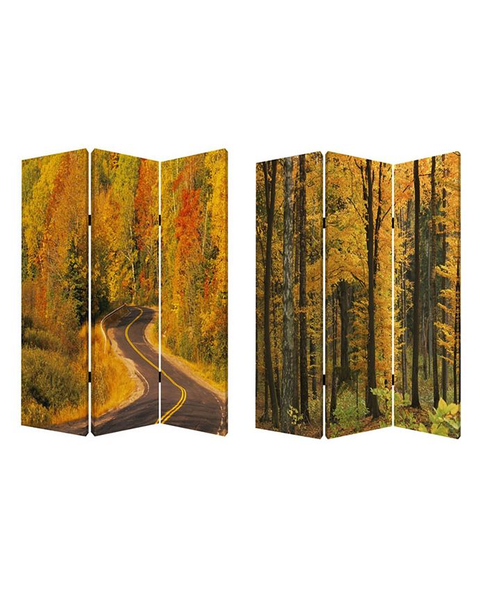 Screen Gems Double sided with different Design 3 Panel 6' Autumn ...