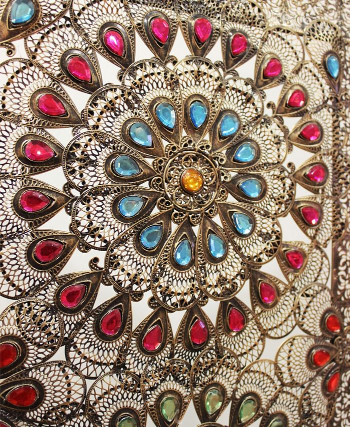 Screen Gems Tiffany 3 Panel 3 Panel Beaded Metal Mosaic Screen - Macy's