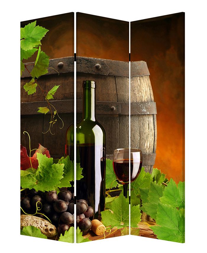 Screen Gems Double sided with different Design 3 Panel 6' Wine Country ...