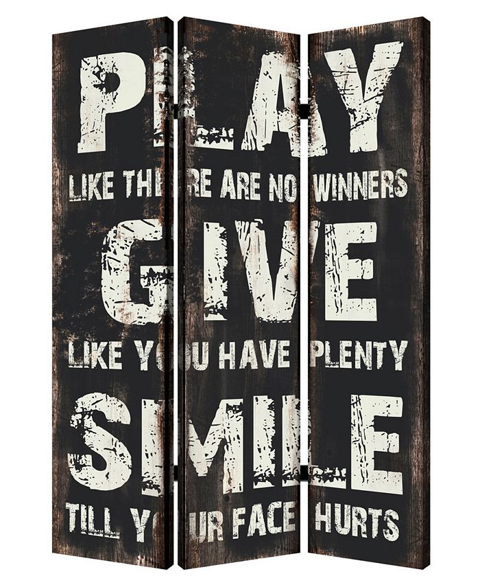 Screen Gems Double sided with different Design 3 Panel 6' Family Rule ...