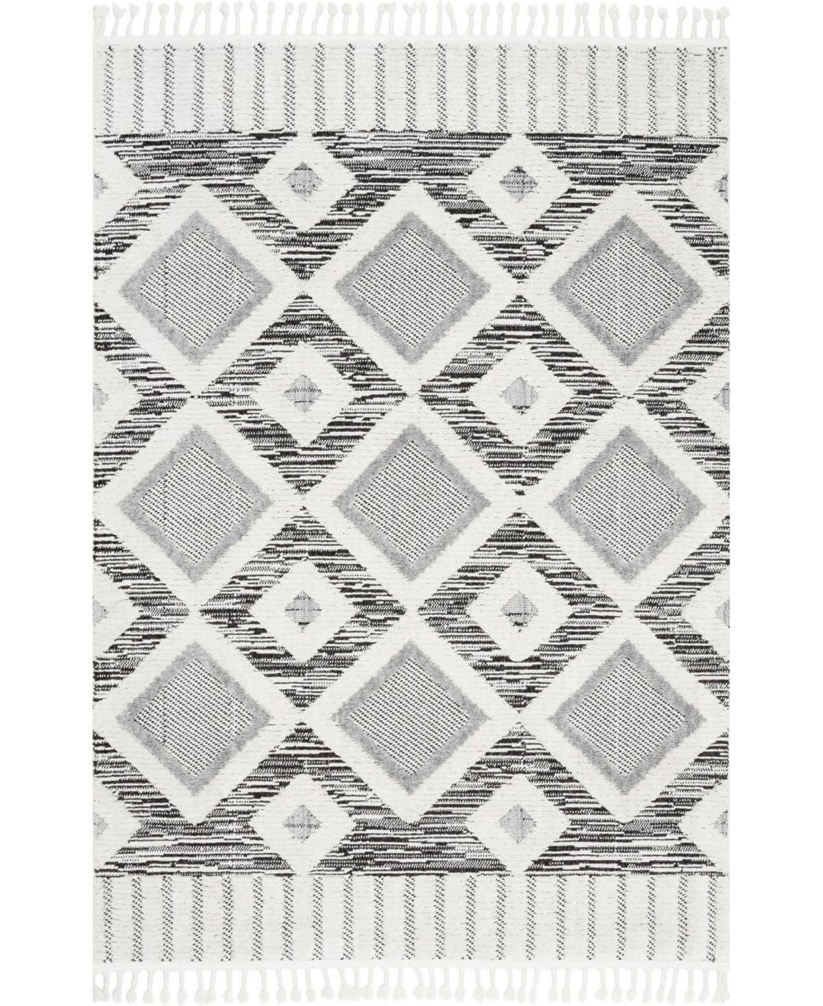 Click here for nuLoom Lorden Theola Geometric High-Low Gray 53 x... prices
