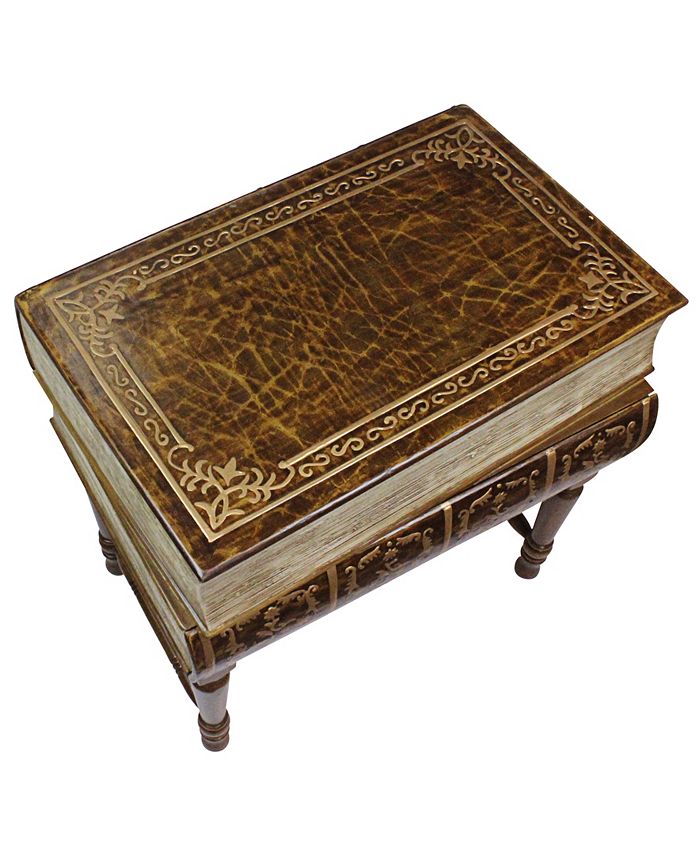 Design Toscano Stacked Books of Shakespeare Wooden Book Side Table - Macy's