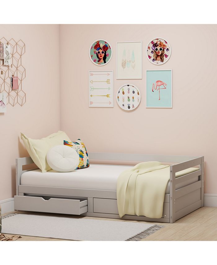 Alaterre Furniture Jasper Twin To King Extending Day Bed with Storage ...