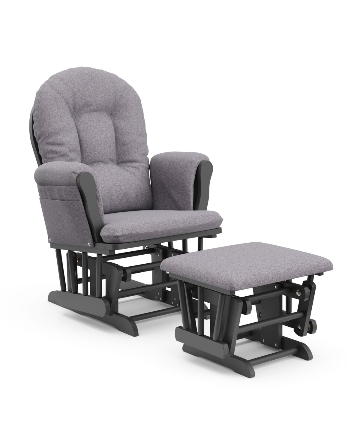 Click here for Storkcraft Hoop Glider and Ottoman - White with Pi... prices