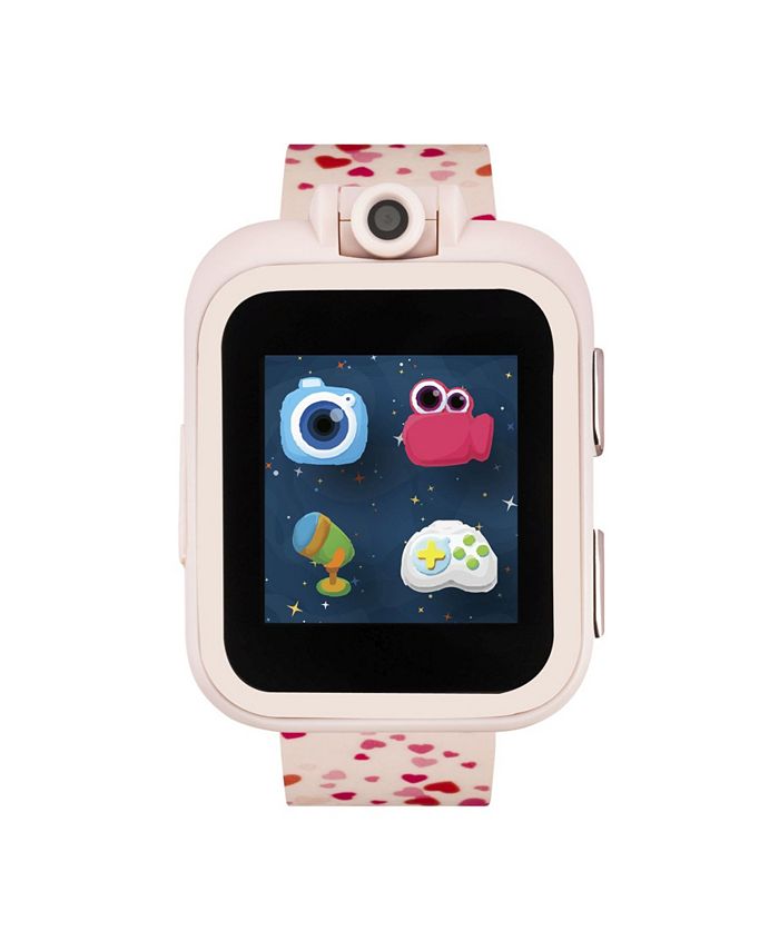 iTouch PlayZoom Blush Smartwatch for Kids with Hearts Print 42mm - Macy's