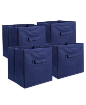 Design Imports Non-woven Polypropylene Cube Solid Square Set of 4 - Macy's