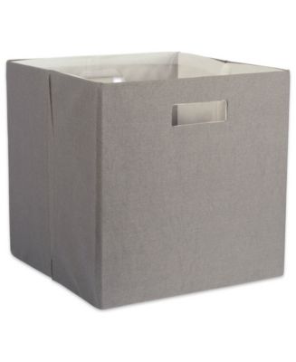 Design Imports Solid Square Polyester Storage Bin - Macy's