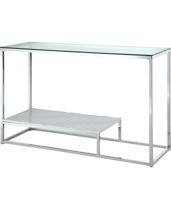 Furniture Nadia Glass Top Console Table - Macy's