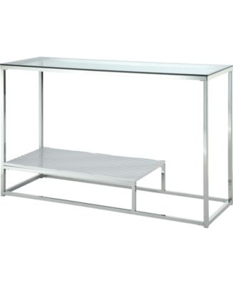 Nadia Glass Top Console Table - Macy's