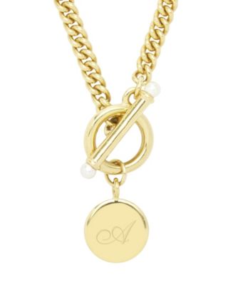 brook york Stella Imitation Pearl Initial Toggle Necklace Macy s