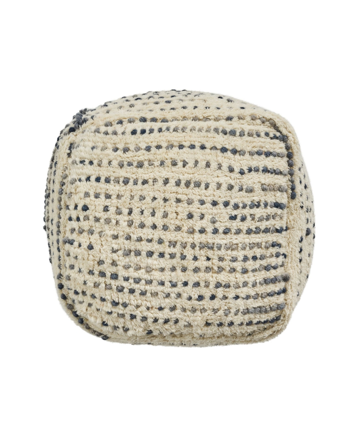 Click here for Noble House Calzona Boho Ottoman Pouf - Ivory prices