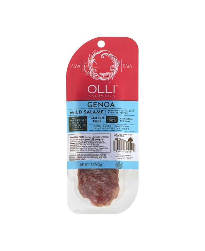 Olli Salumeria Genoa Mild Salami Snacks, 8 Count - Macy's