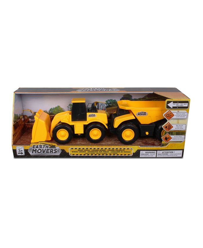 NKOK Earth Movers 2-Pack Dump Truck Wheel Loader Playset - Macy's