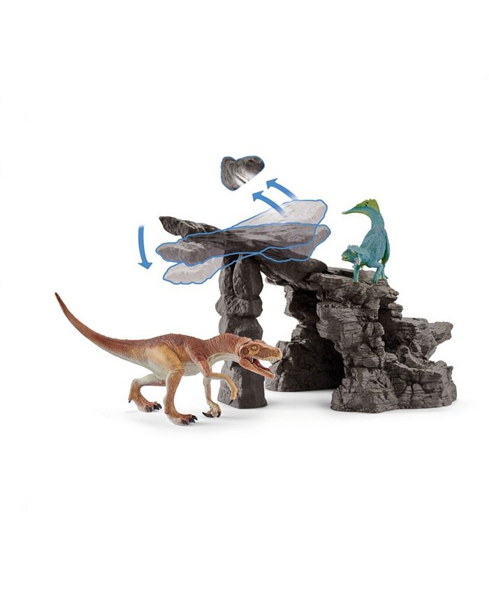 Schleich Dinosaurs, Dinosaur Set with Cave Toy Figurine Playset - Macy's
