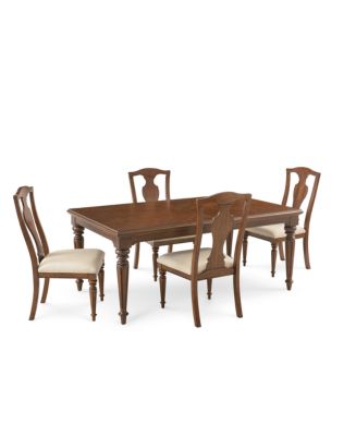 Furniture Orle Dining Furniture 5 pc Set (Dining Table & 4 Side Chairs ...