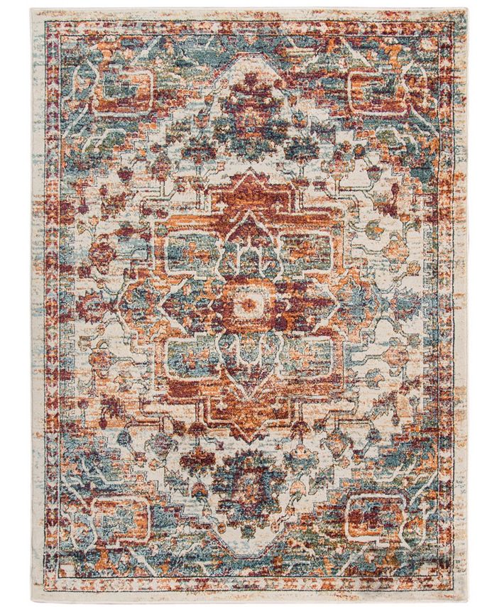Amer Rugs Xavier XAV-10 Ivory/Rust 7'3" x 9'2" Area Rug - Macy's