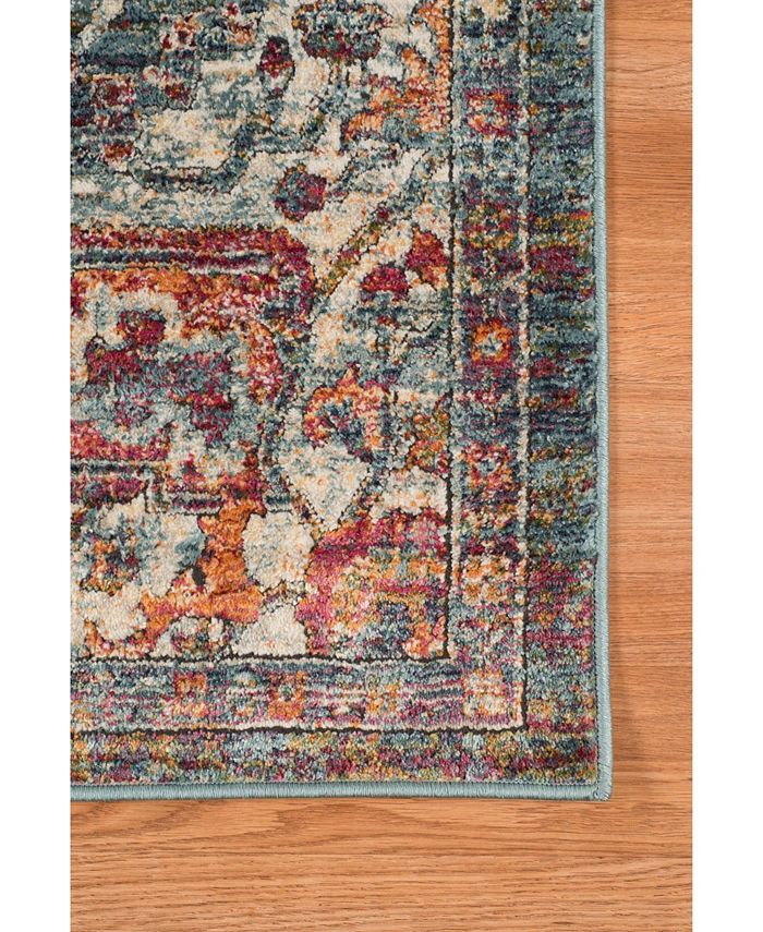 Amer Rugs Xavier XAV-9 Teal/ Rust 4' x 6' Area Rug - Macy's