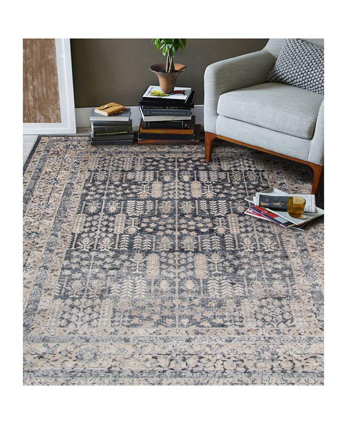 Amer Rugs Belmont BLM-3 Charcoal 5'3" x 7'7" Area Rug - Macy's