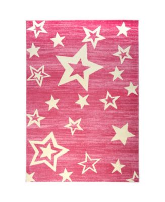 Global Rug Designs Recess Stars Pink 1'1" x 2'11" Area Rug - Macy's