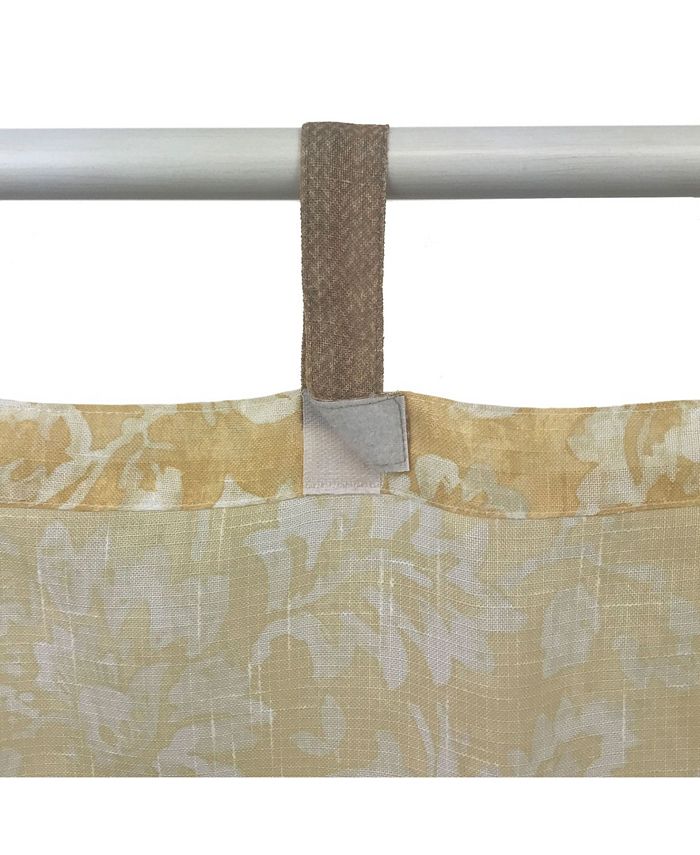 Elrene Verena Sheer Floral 52" x 95" Indoor/Outdoor Tab Top Curtain ...