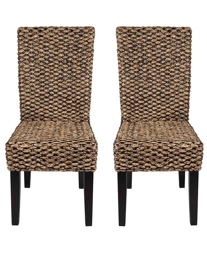 StyleCraft Water Hyacinth Parson Chairs, Set of 2 - Macy's