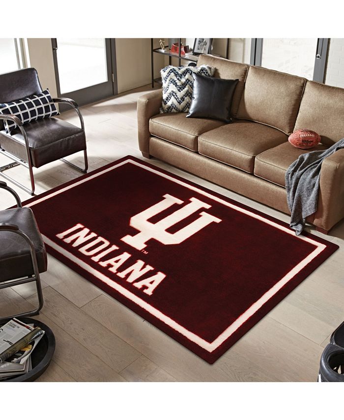 Luxury Sports Rugs Indiana Colin Crimson 5' x 7'6" Area Rug - Macy's