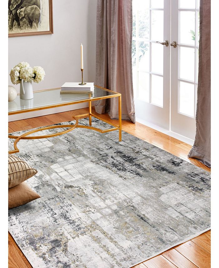 BB Rugs Charm Cha-03 Gray 8'6" x 11'6" Area Rug - Macy's