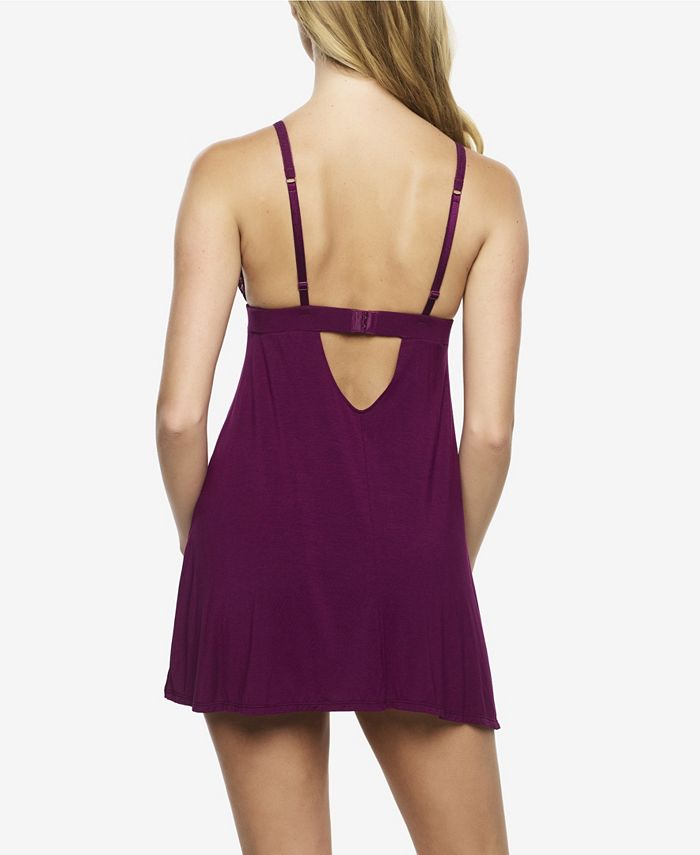 Jezebel Women's Demure Stretch Lace and Modal Chemise Lingerie - Macy's
