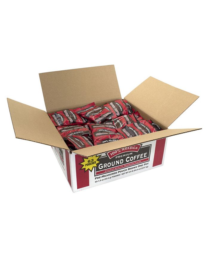 McCullagh Coffee Arabica Premium Ground Coffee Pre-Measured Pouch, Pack ...