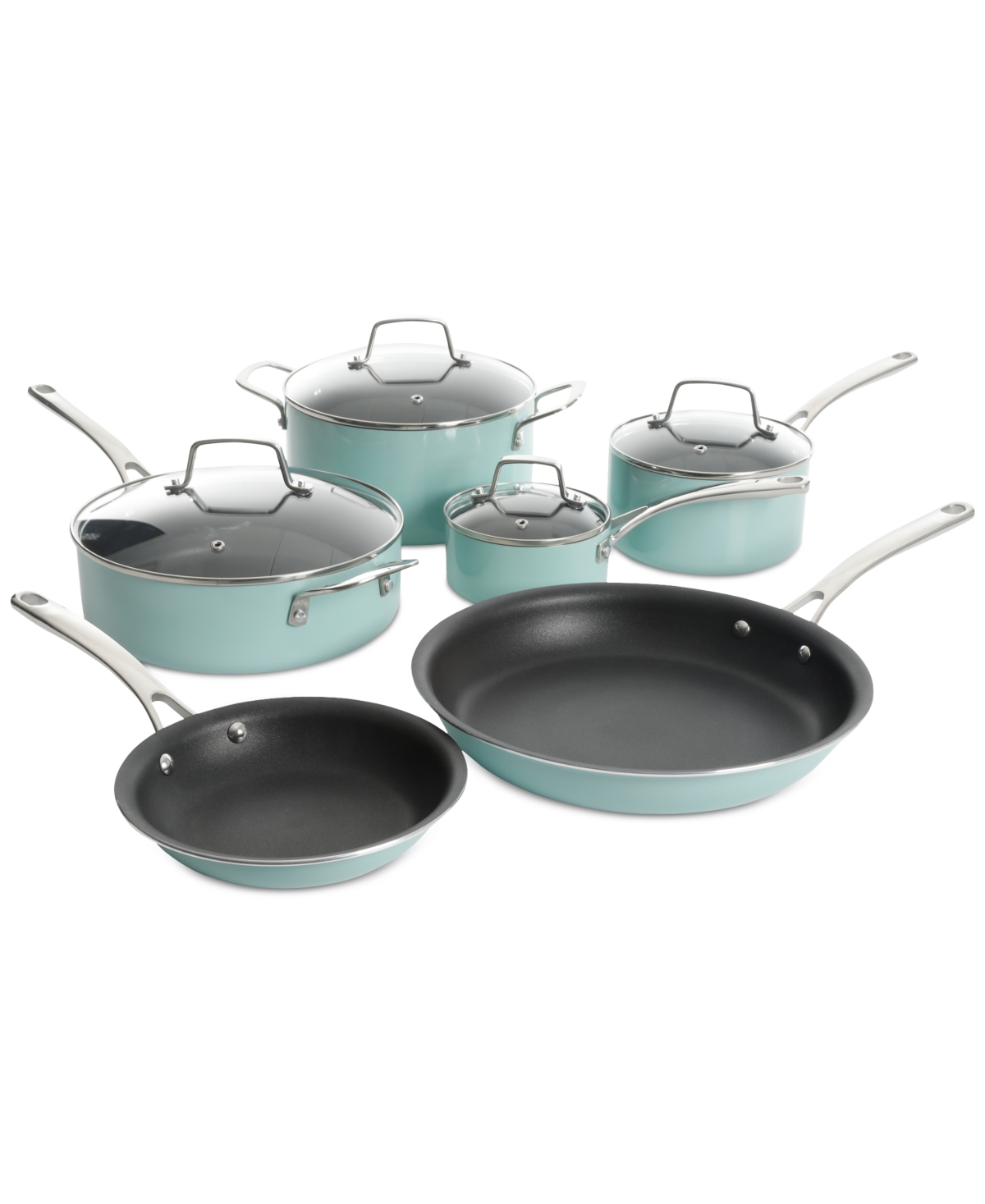 Click here for Martha Stewart Collection 10-Pc. Hard-Enameled Alu... prices