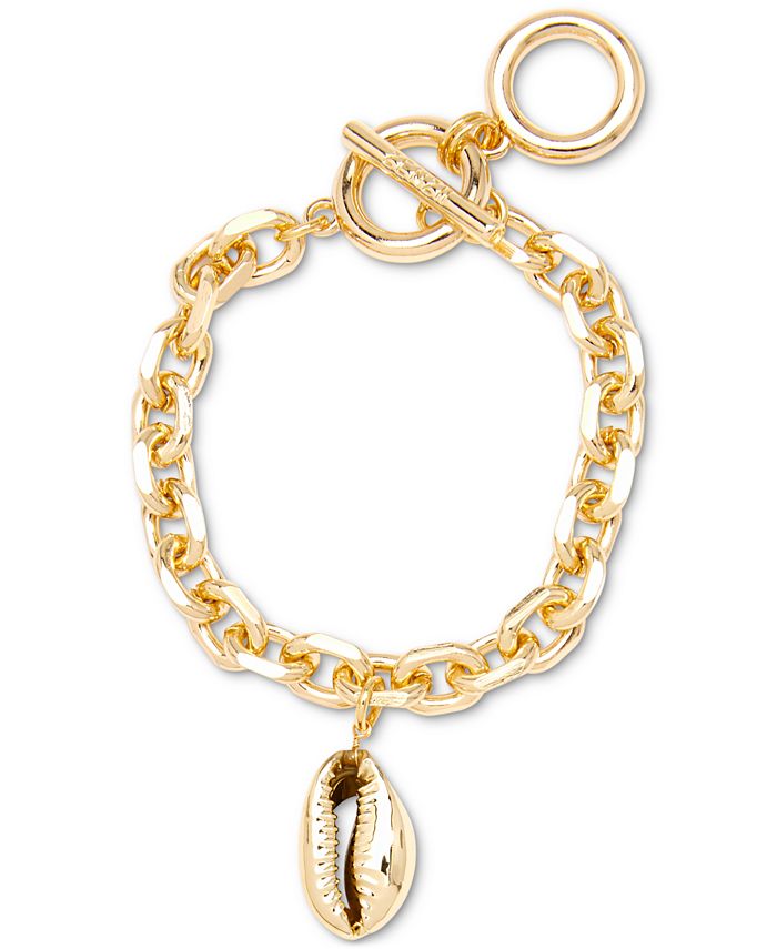 Zenzii Gold Shell Charm Chain Link Bracelet - Macy's
