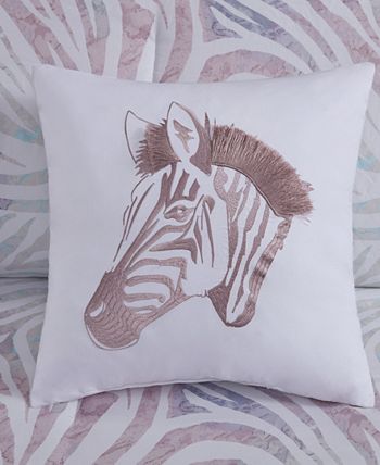 Intelligent Design Nisha 8 Piece Zebra Printed Queen Comforter Set - Macy's