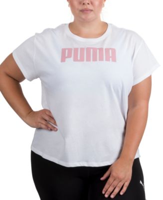 Puma Plus Size Cotton Logo T-Shirt - Macy's