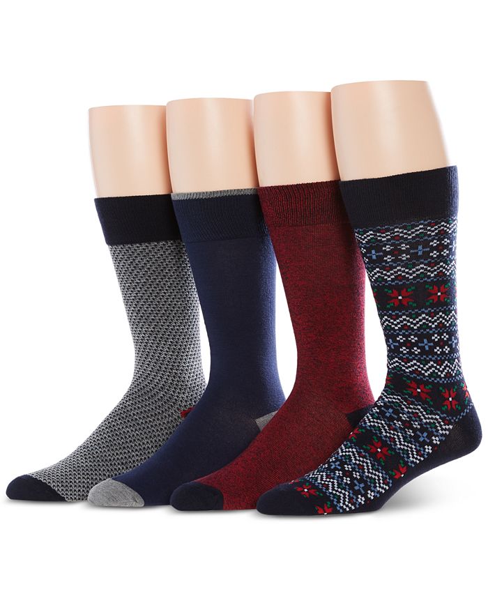 Perry Ellis Portfolio Perry Ellis Men's 4-Pk Fair Isle Socks - Macy's