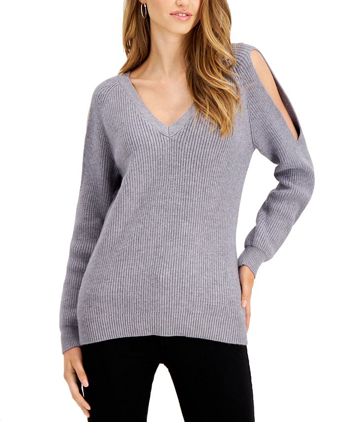 Fever Cold-Shoulder Sweater - Macy's