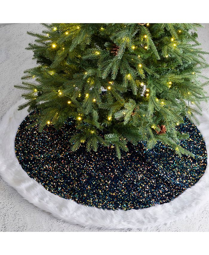 Glitzhome Sequin Christmas Tree Skirt - Macy's