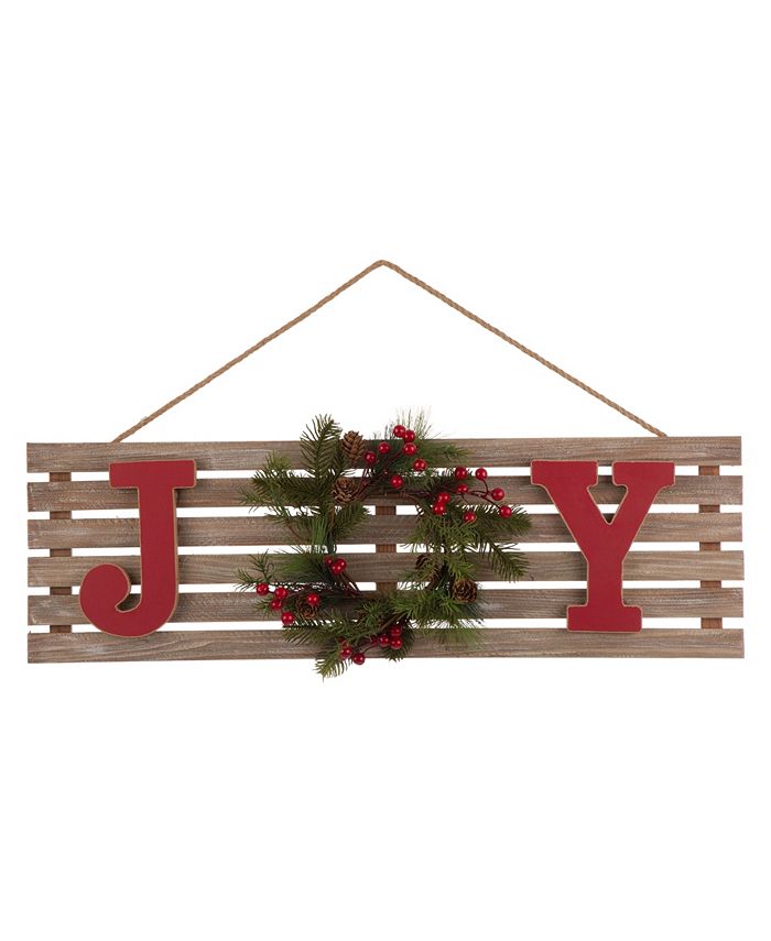 Glitzhome Wooden Christmas Joy Wall Decor - Macy's