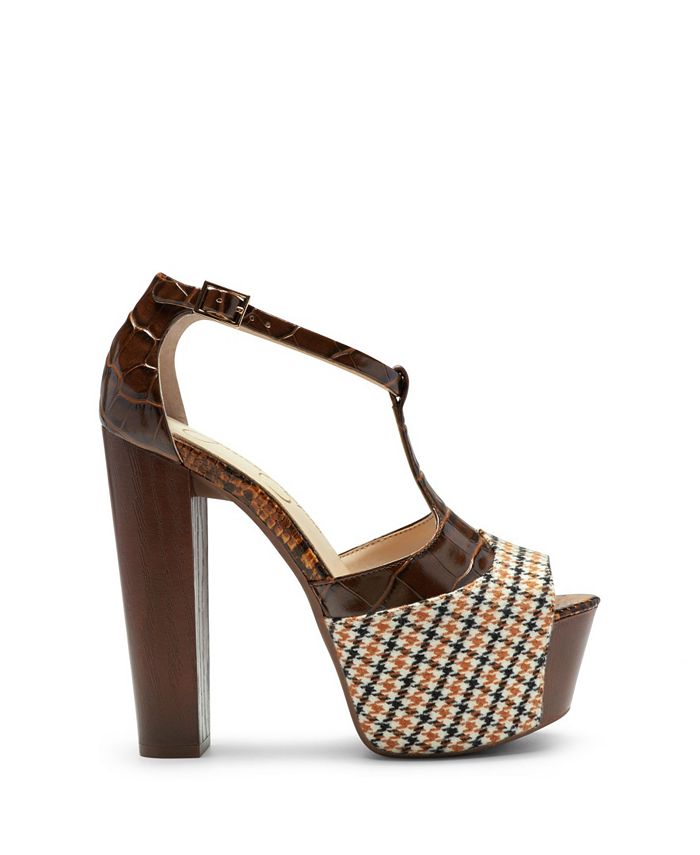 Jessica Simpson Women's Dany T-Strap Platform High-Heel Sandals - Macy's