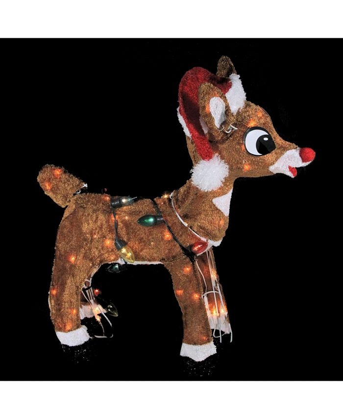 Northlight Pre-Lit Rudolph Nosed Reindeer Christmas Outdoor Decoration ...