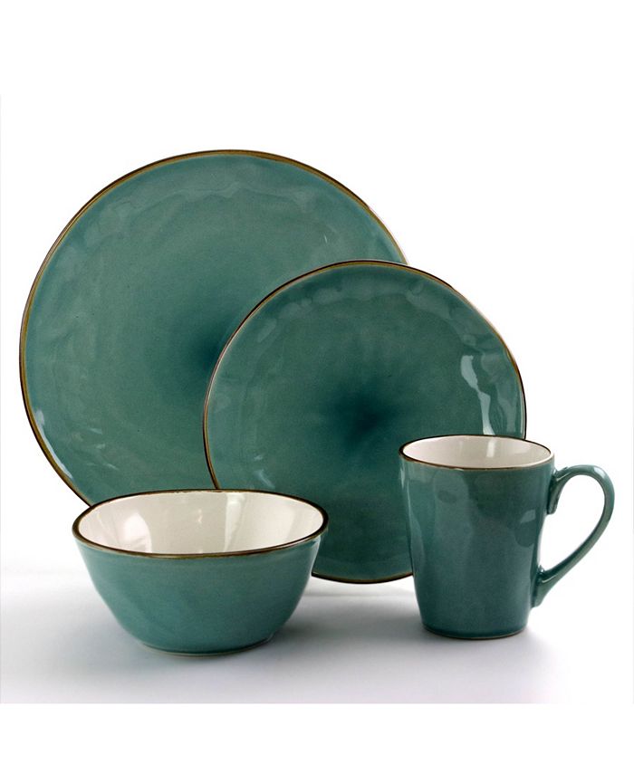 Elama Caribbean Tide 16 Piece Luxurious Stoneware Dinnerware Set - Macy's Elama Caribbean Tide 16 Piece Luxurious Stoneware Dinnerware Set - Macy's