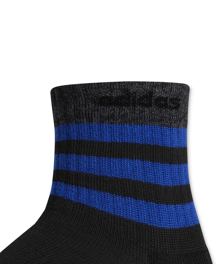 adidas Men's 3-Pk. Stripe High Quarter Socks - Macy's
