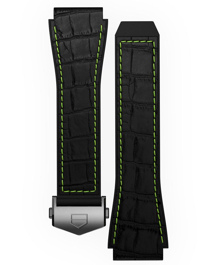 TAG Heuer Men's Connected Black Rubber Smart Watch Strap - Macy's