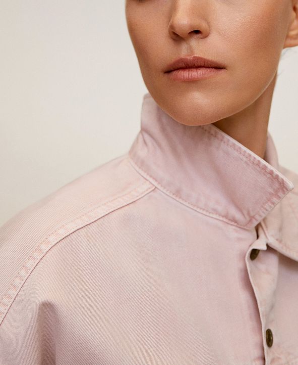 MANGO Women's Pink Denim Jacket & Reviews - Women - Macy's