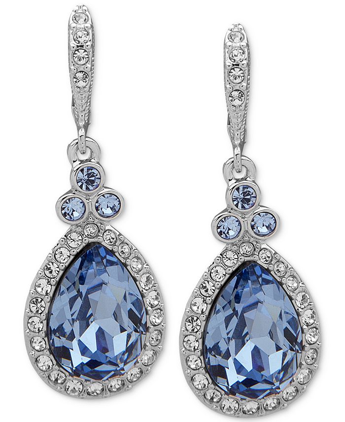 Givenchy Pavé & Pear-Shaped Crystal Drop Earrings - Macy's