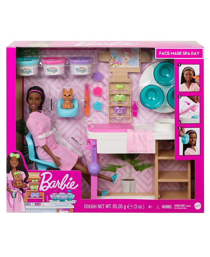 Barbie Face Mask Spa Day Playset - Macy's