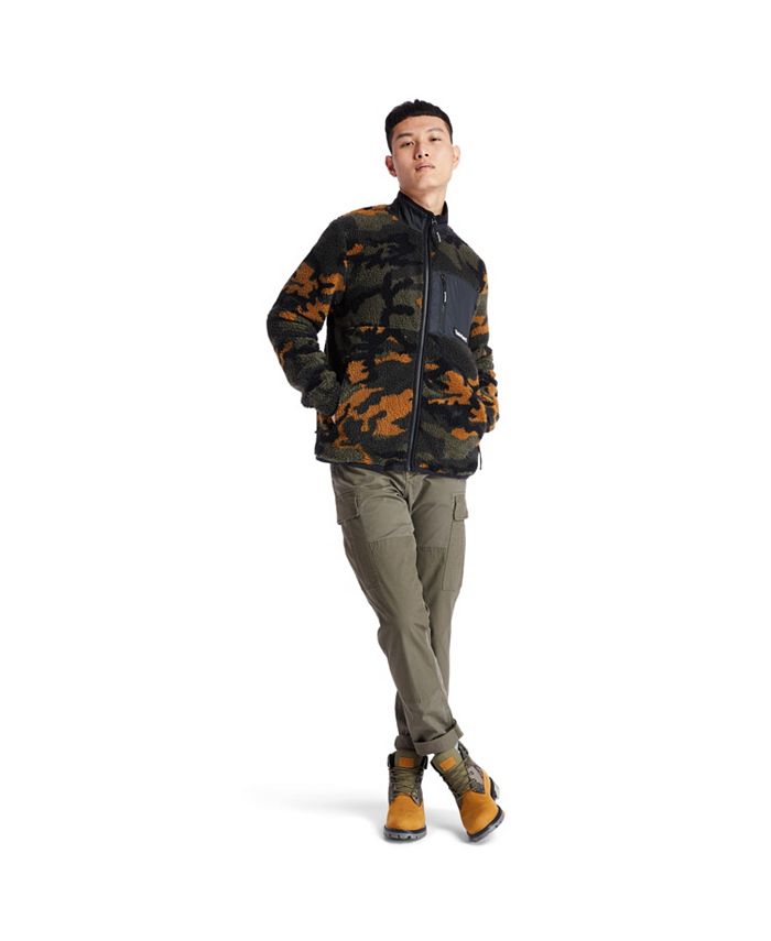 Timberland Men's Camo Sherpa Fleece Jacket - Macy's