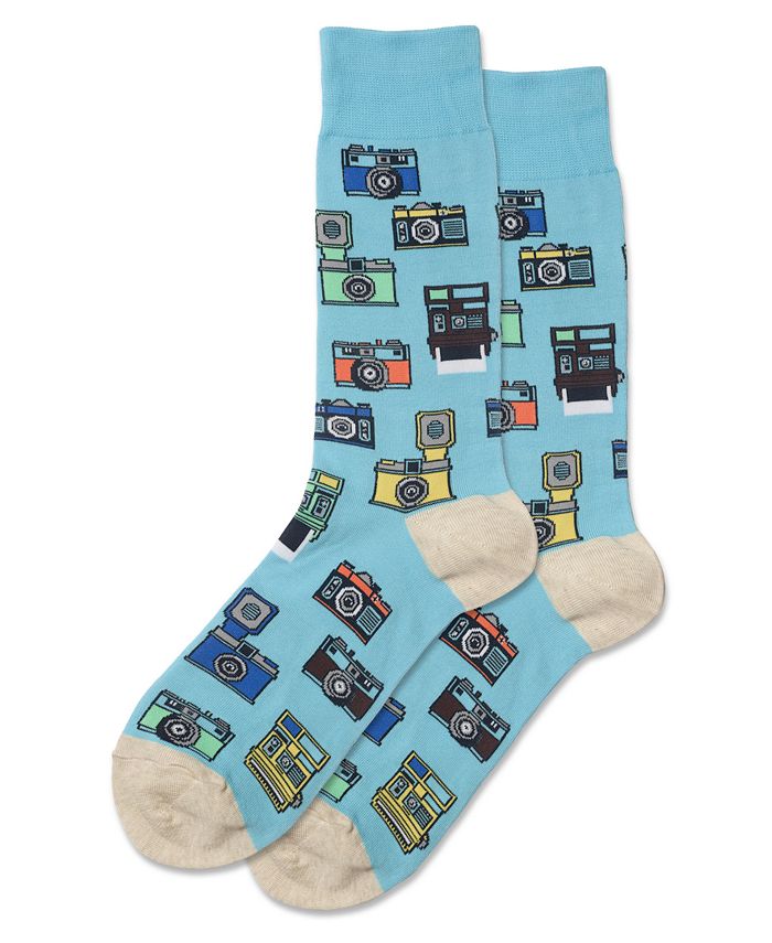 Hot Sox Men's Vintage Cameras Crew Socks - Macy's