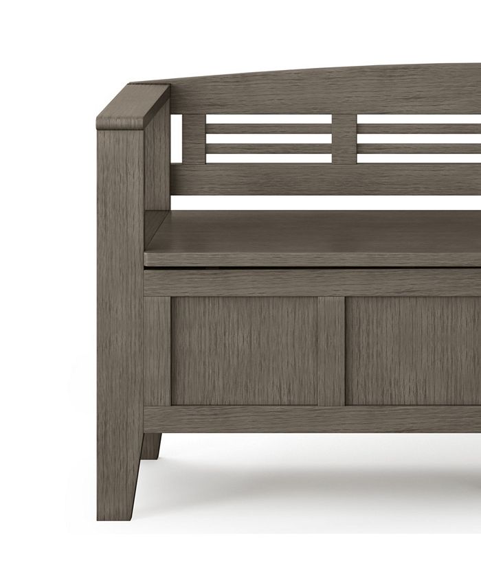 Simpli Home Adams Solid Wood Entryway Storage Bench & Reviews ...